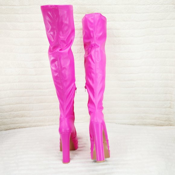 Mixx Shuz | Shoes | Delicious Hot Pink Fuchsia Pointy Toe Platform High ...